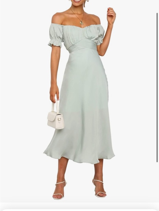 Dresses | Womens Sage Green Puffsleeve Midi Dress | Poshmark